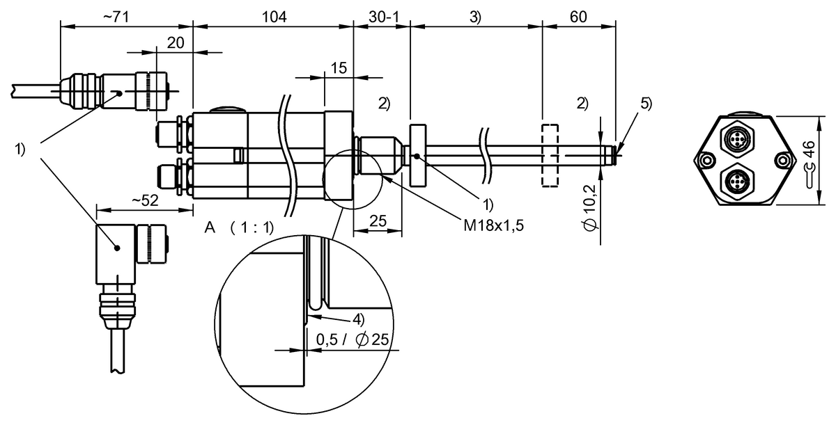 BTL01E2 (BTL5-H114-M0250-B-S94) Magnetostrictive linear position ...