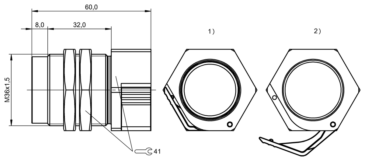 BAM00JC (BES 30,0-KH-9LT) Clamp without fixed stop for proximity ...