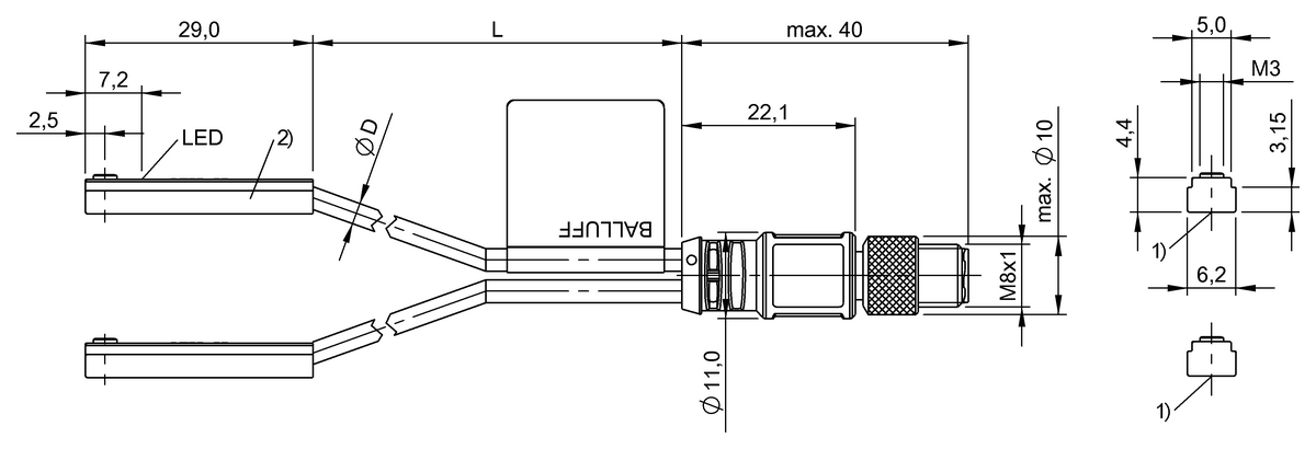 BMF0077 (BMF 307K-PS-C-2-SA95-S75-00,3) Cylinder sensors for multiple ...