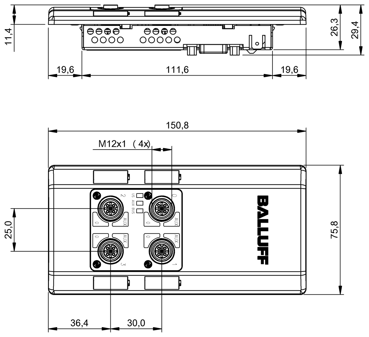 BNI004P (BNI PBS-504-002-K008) Profibus网络模块 - BALLUFF China