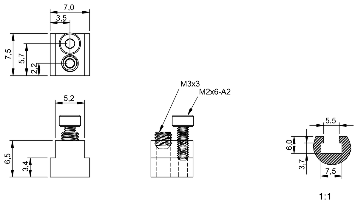 BAM00KE (BMF 103-HW-65) Mounting brackets for magnetic sensors ...