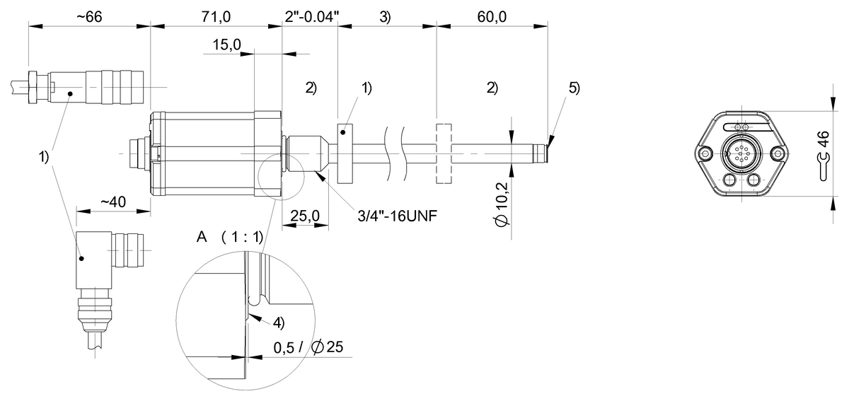 BTL2KT6 (BTL7-P511-M2108-Z-SA442-S32) Magnetostrictive linear position ...