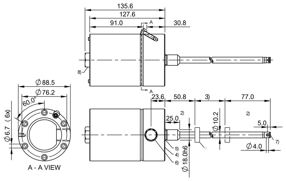 BTL4E6W (BTL5-H114-M0229-J-DEXC-TA12) Magnetostrictive linear position ...