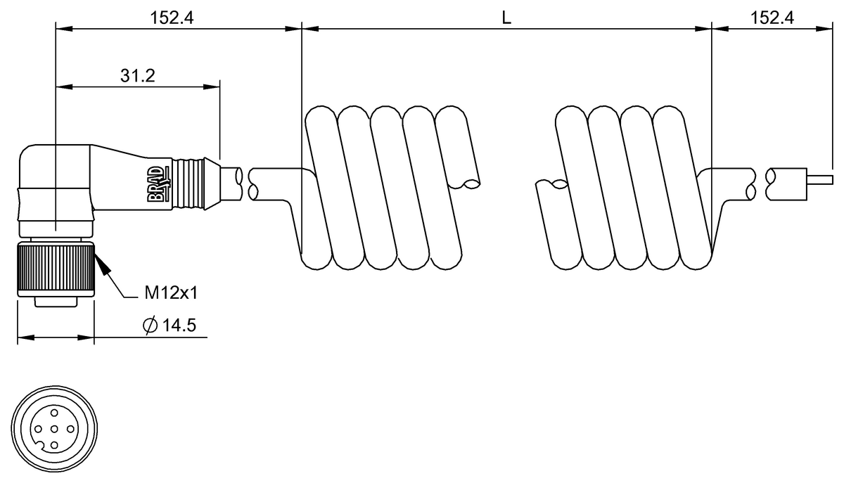 BCC071U (BCC M425-0000-1A-003-PC44T2-05/14) Cables de conexión ...