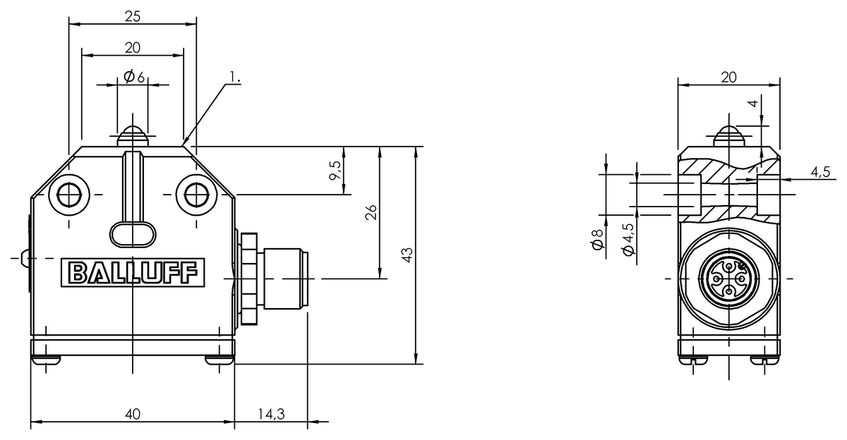 BNS0477 (BNS 819-X512-99-K-12-S4) Single position: Special - BALLUFF USA