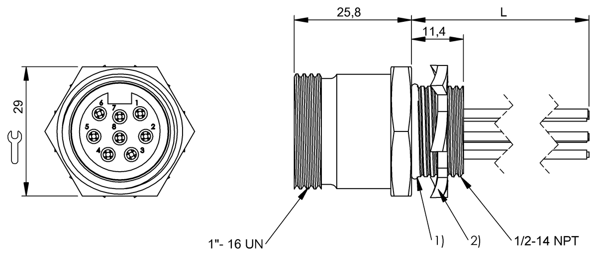BCC0A6J (BCC A458-0000-D0-RN026-020) Receptacles - BALLUFF Mexico