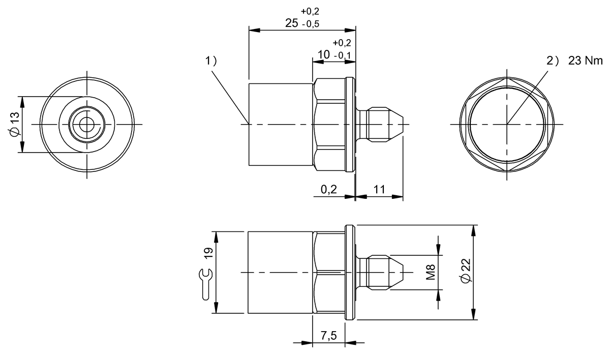 BIS00RP (BIS C-140-11/L-M8-SP25) LF RFID tags (70/455 kHz) - BALLUFF USA
