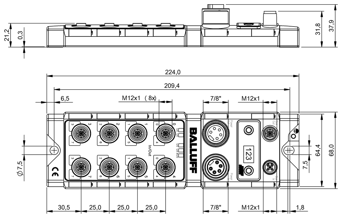 BNI0054 (BNI PBS-302-103-Z001) Network blocks for Profibus - BALLUFF USA