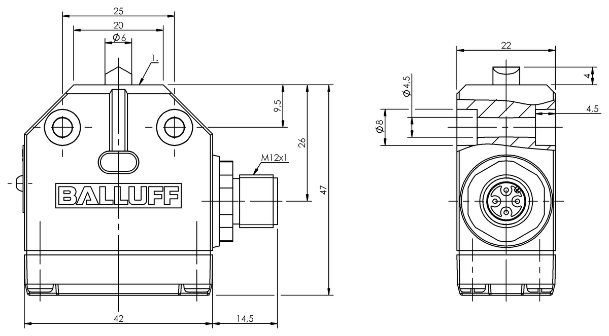 BNS0095 (BNS 819-X610-100-D-11-S4) Single position: Special - BALLUFF USA