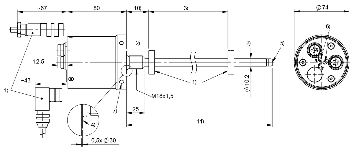 BTL33NK (BTL7-E504-M5300-TB2-NEX-S32) Magnetostrictive linear position ...