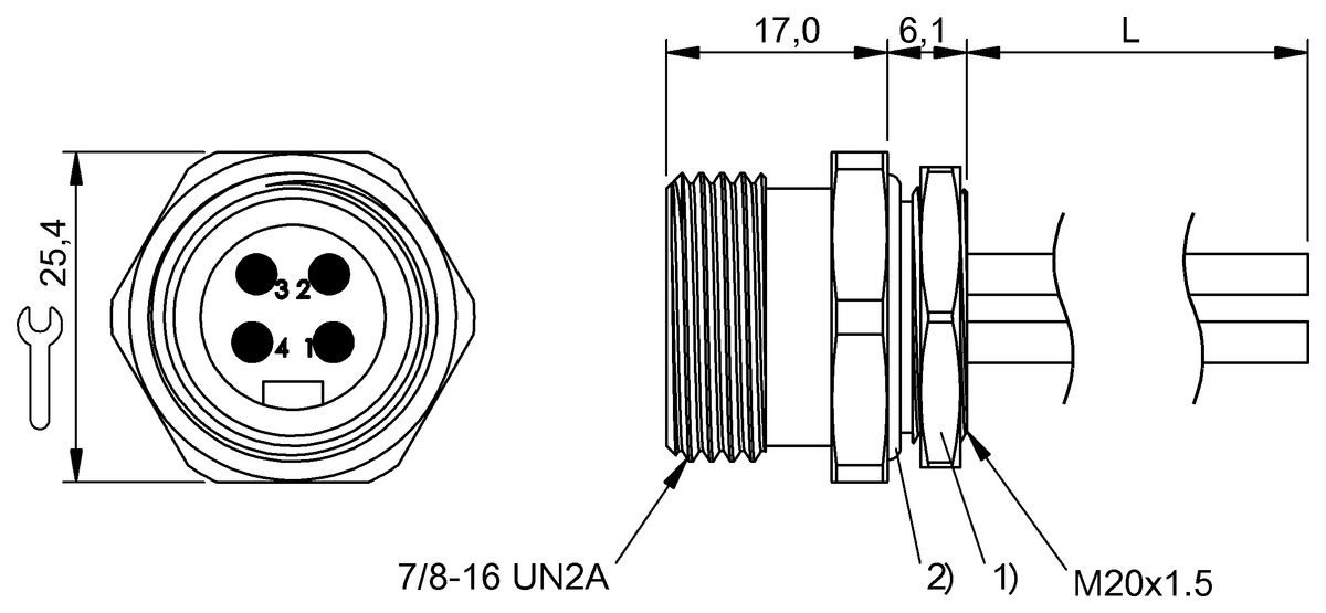 BCC0CUW (BCC A354-0000-20-RM075-020) 리셉터클(Receptacles) - BALLUFF Korea