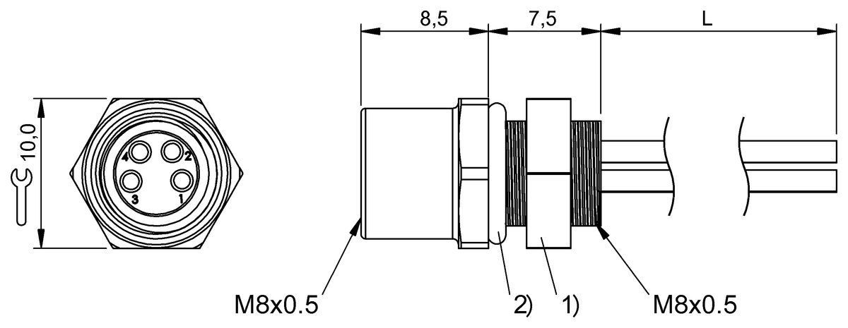 BCC0CTH (BCC M354-0000-10-RM068-020) Receptacles - BALLUFF Thailand