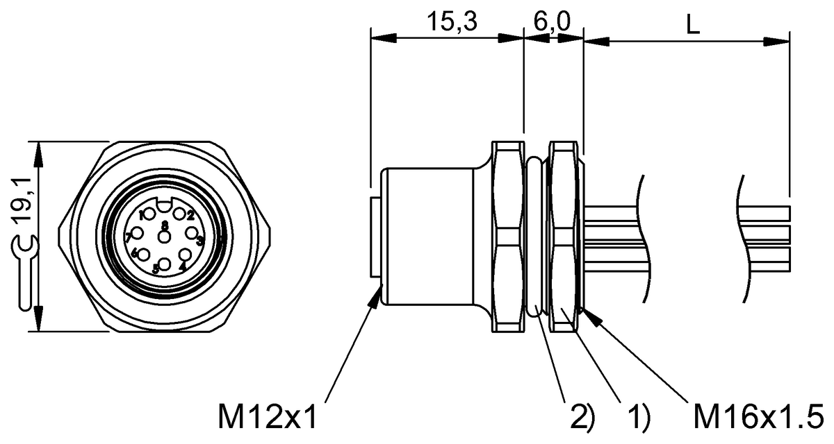 BCC0CY3 (BCC M458-0000-1A-RM073-006) 法兰插座 - BALLUFF China