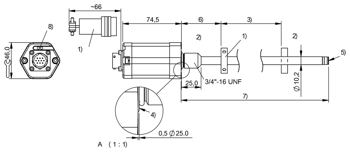 BTL19R3 (BTL7-S502B-M0163-Z-SA357-S140) Magnetostrictive linear ...