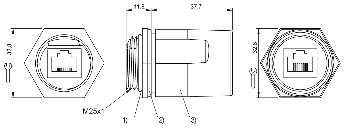 BCC0F3M (BCC E818-E818-N0-RM096-000) 转接头 - BALLUFF China