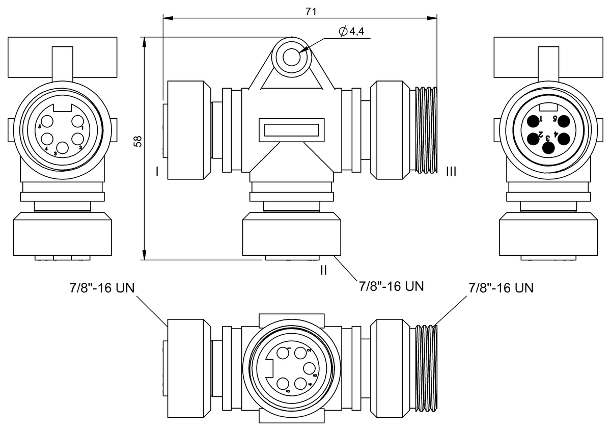 BCC0ETL (BCC A315-A315-A315-T0020-000) Conectores T - BALLUFF Mexico