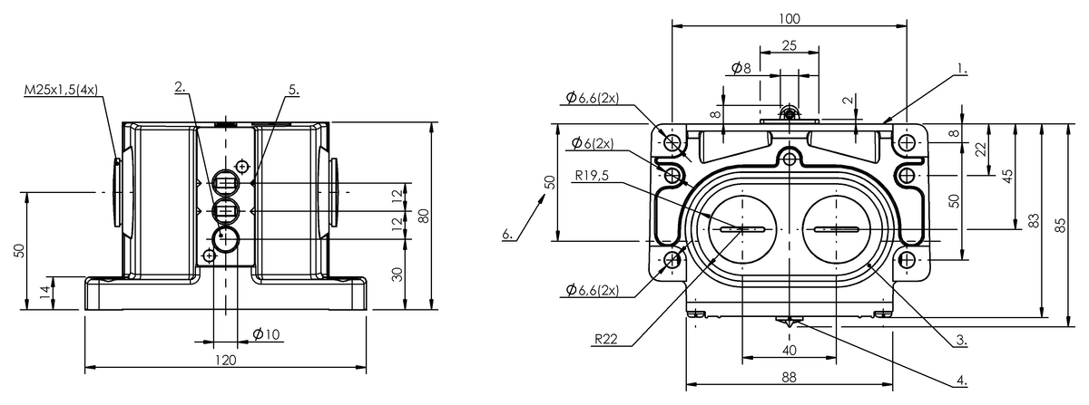 BNS04R9 (BNS 813-D03-R12-100-55-FD-0764) Mechanical multiple position ...