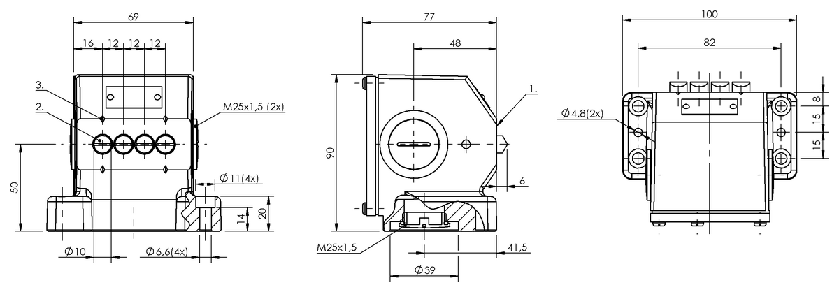 BNS04RZ (BNS 813-B04-D12-72-55-0865) Mechanical multiple position limit ...