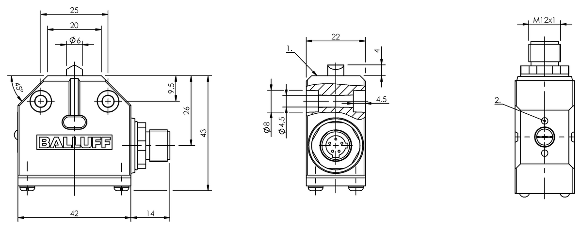 BNS0057 (BNS 813-100-D-39-S80) Mechanical single position limit ...