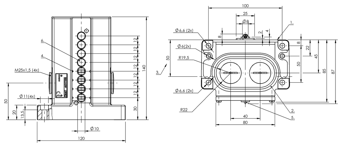 BNS016K (BNS 813-D08-L12-100-55-1004) Mechanical multiple position ...