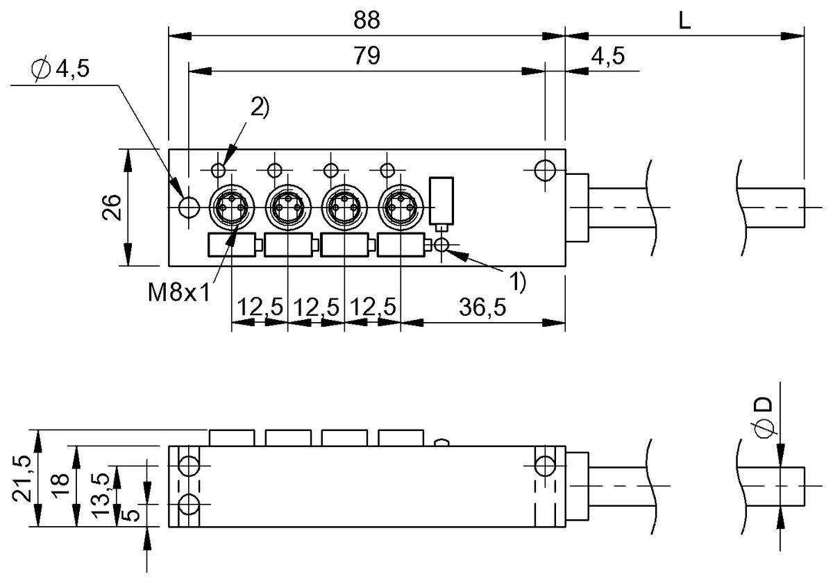 BPI002L (C49 T4E-00-PB-050M) Junction blocks - BALLUFF USA