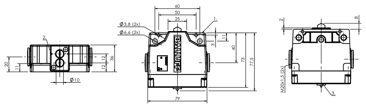 BNS02EK (BNS 813-B02-D12-61-A-55-0375) Mechanical multiple position ...