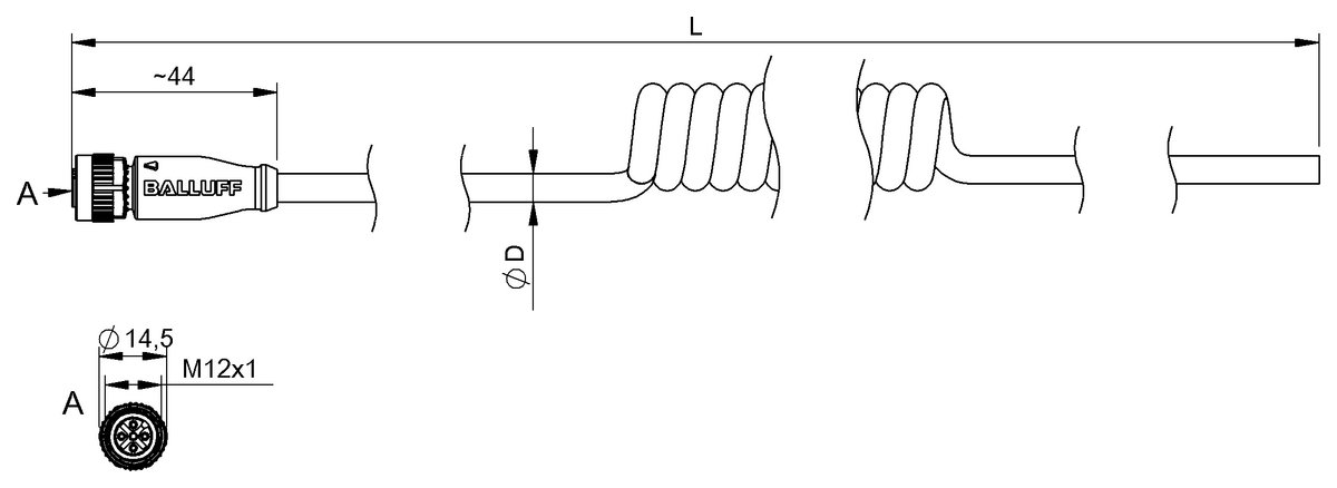 BCC0J1E (BCC M415-0000-1A-003-EC44T2-05/28) 单头线缆 - BALLUFF China