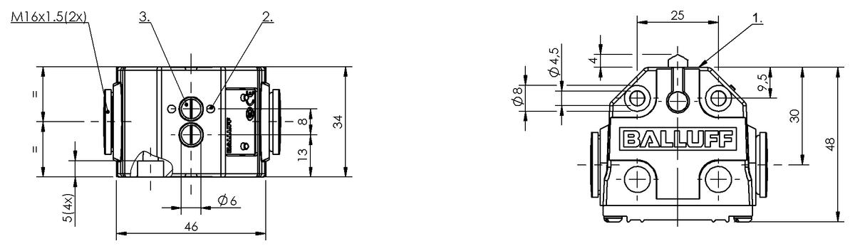 BNS0530 (BNS 813-B02-D08-40-30-01) Mechanical multiple position limit ...