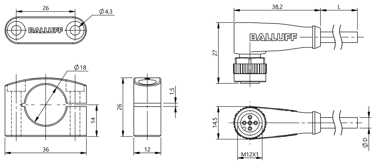SET01AH (BAV BP-PH-00140-02) Sets de productos - BALLUFF Mexico