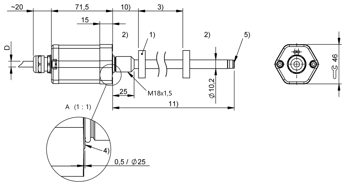 BTL4E09 (BTL7-S571B-M0310-BE-SA448-KA05) Magnetostrictive linear ...