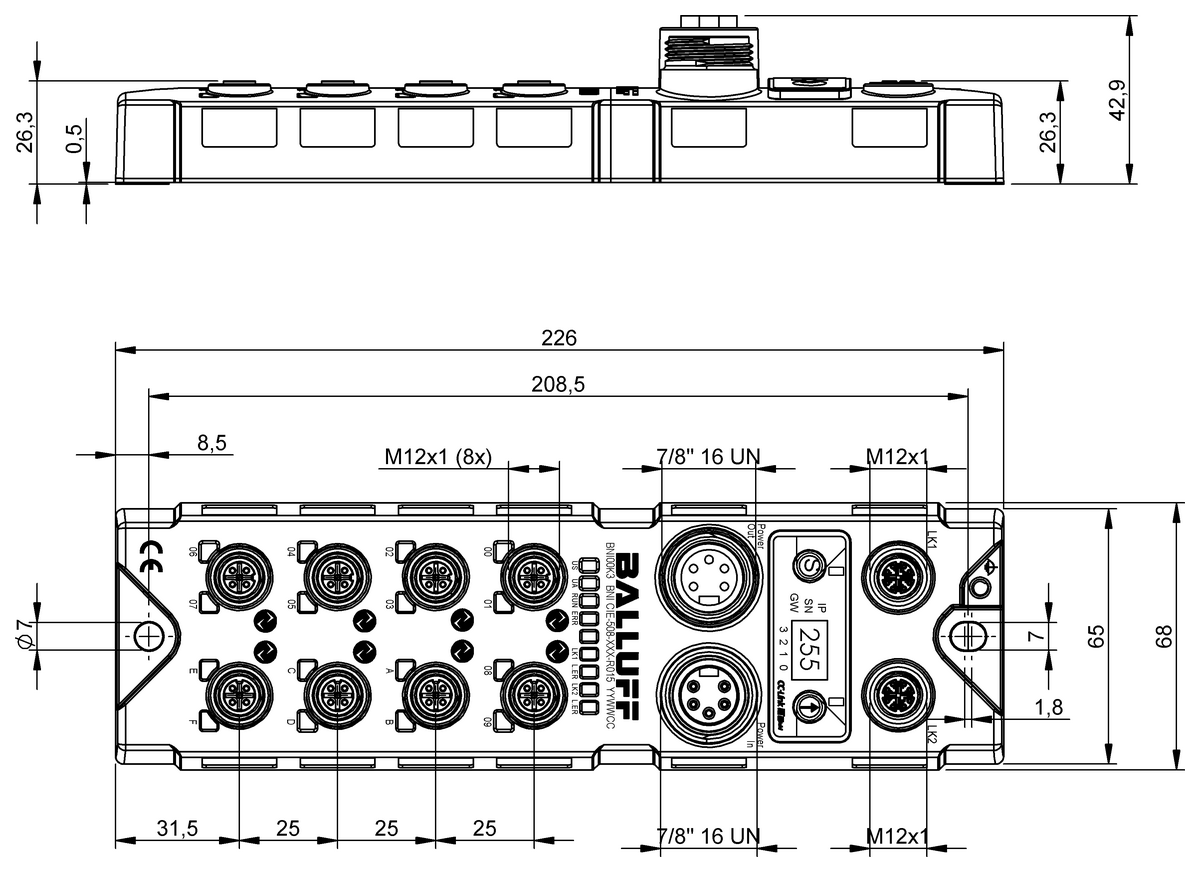 BNI00K3 (BNI CIE-508-105-R015) IO-Link Master - Intelligent interface ...