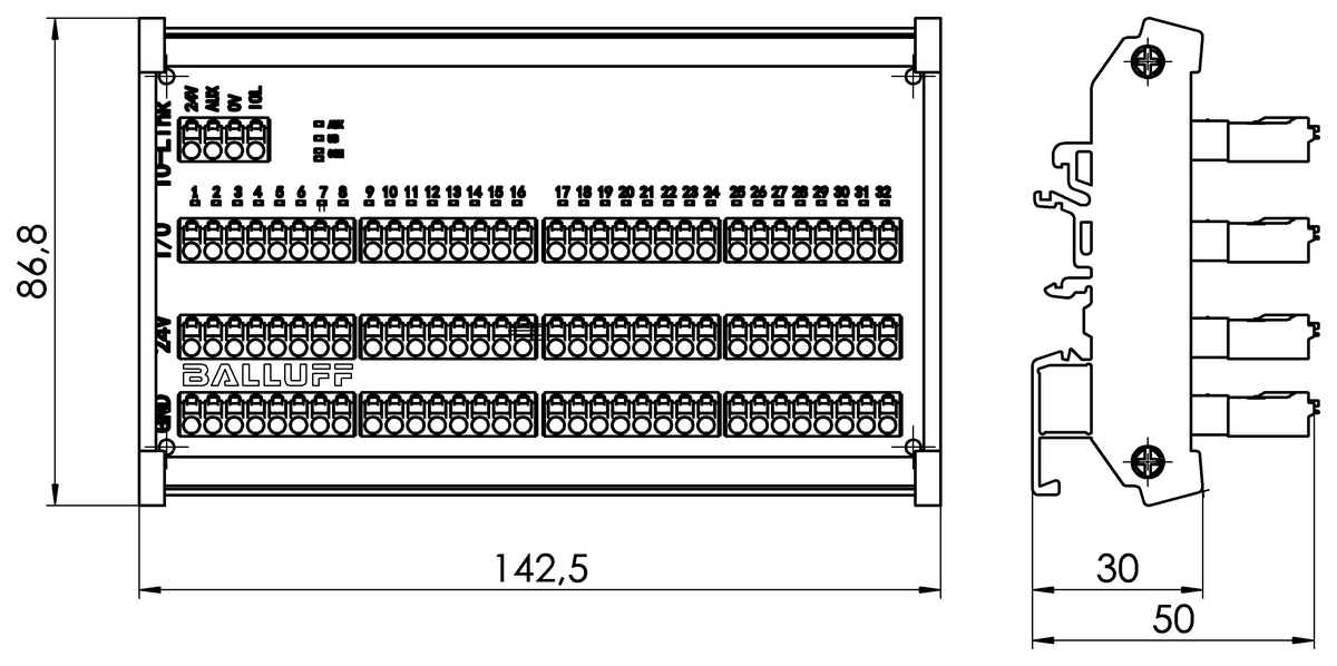 BNI00KC (BNI IOL-315-012-K094) IO-Link集線器 - BALLUFF HongKong, China