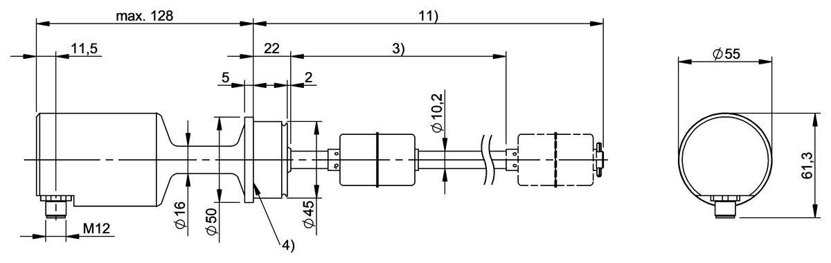 BTL4614 (BTL5-E17-M0295-S-SA335-S115) Magnetostrictive linear position sensors for fill level ...