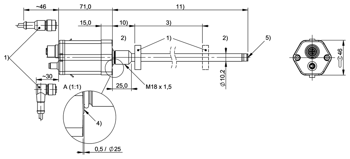BTL429T (BTL6-V15E-M0220-B-SA469-C005) Magnetostrictive linear position ...