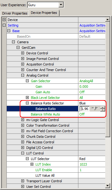 Balluff - BVS CA-GV Technical Documentation: Optimizing the color/luminance fidelity of the camera