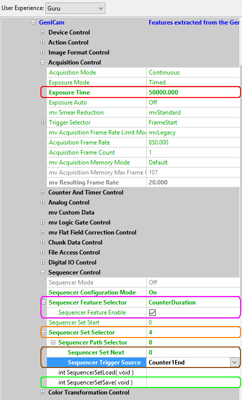 Balluff - BVS CA-GW Technical Documentation: Creating acquisition sequences (Sequencer Control)