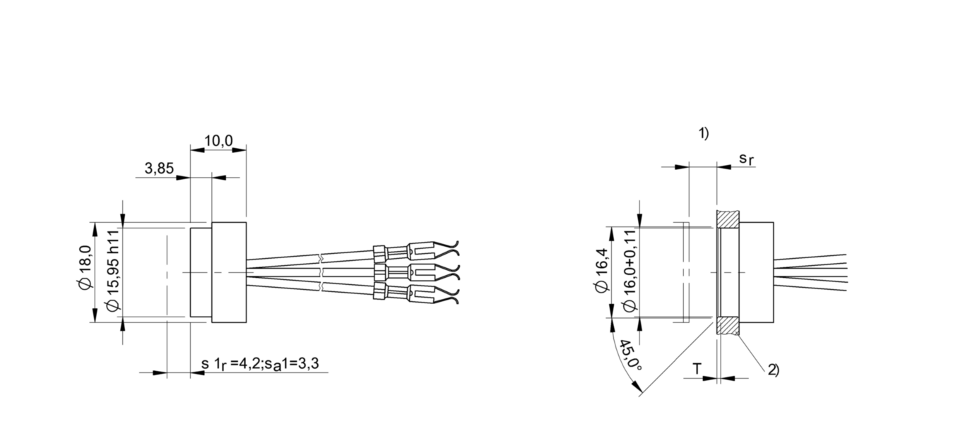 BES0380 (BES 517-300-S185-00,53) Inductive standard sensors - BALLUFF