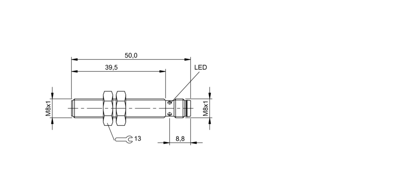 BES01P7 (BES M08EG-PSC15B-S49G) 电感式标准传感器 - BALLUFF