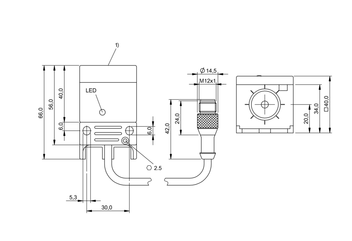 BES0302 (BES Q40KFU-GSH15B-EP00,8-GS04) Inductive standard sensors ...