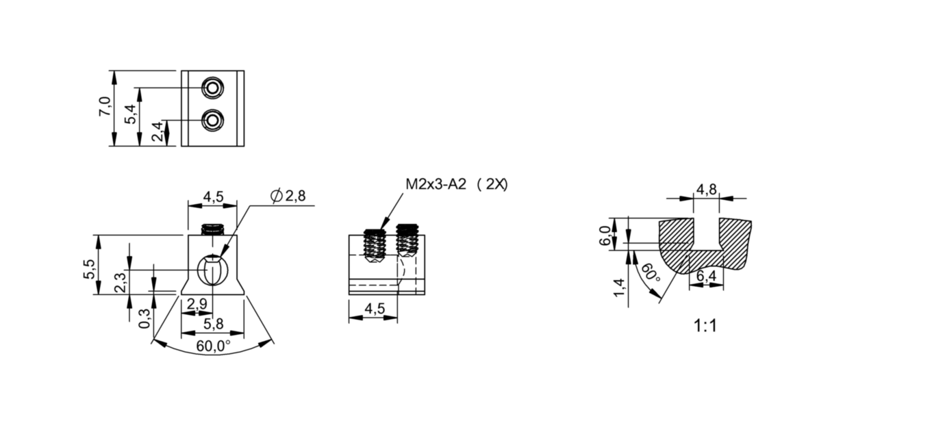 BAM00LE (BMF 303-HW-69) Mounting brackets for magnetic sensors - BALLUFF