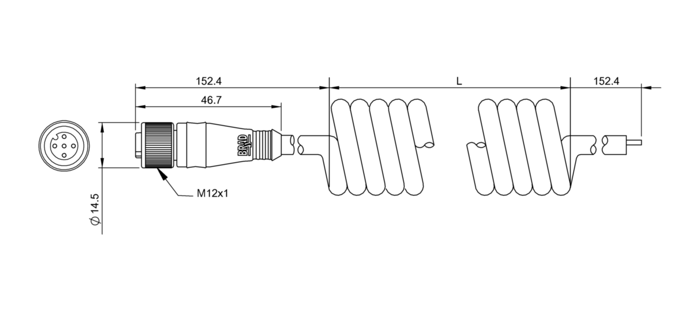 BCC071R (BCC M415-0000-1A-003-PC44T2-05/14) Single-ended cordsets - BALLUFF