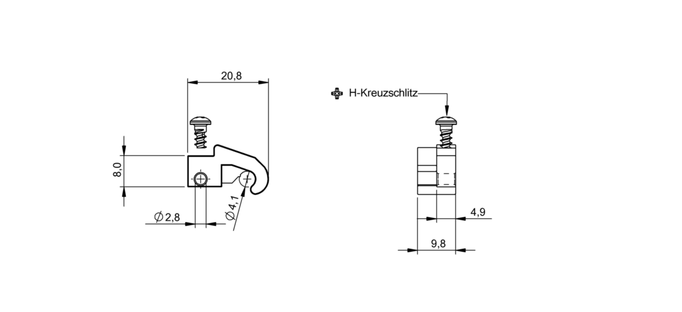 BAM01K5 (BMF 303-HW-104) Mounting brackets for magnetic sensors - BALLUFF
