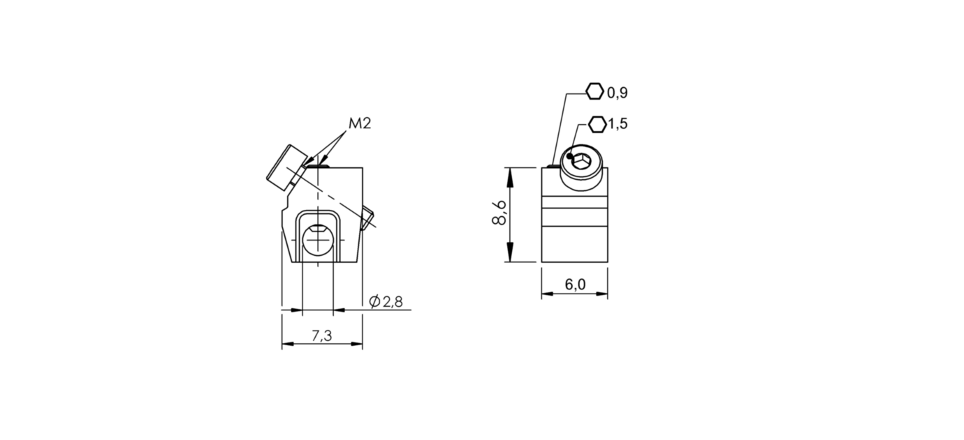 BAM01K4 (BMF 303-HW-103) Mounting brackets for magnetic sensors - BALLUFF