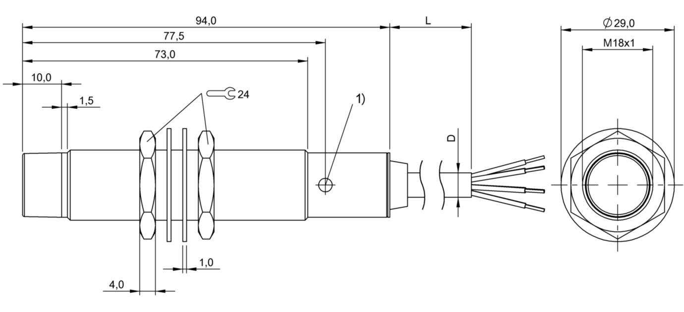 BIC0069 (BIC 1I2-N1A02-M18MN2-EPX07-050) 신호 전송을 위한 인덕티브 커플러 - BALLUFF