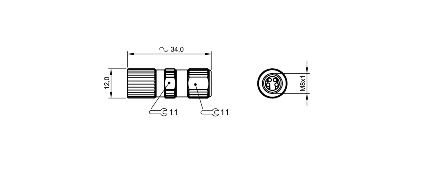 BCC09EY (BCC M334-0000-10-000-22X434-000) 自接线接插件 - BALLUFF