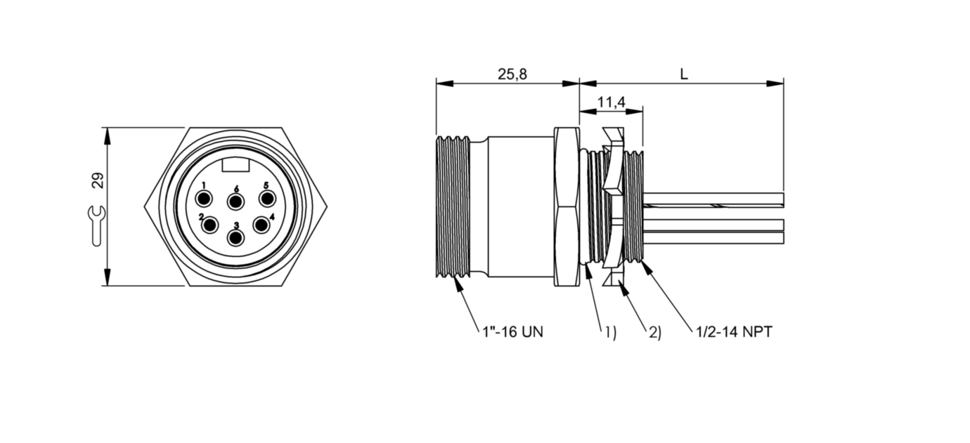 BCC0A68 (BCC A456-0000-20-RN024-006) 法兰插座 - BALLUFF