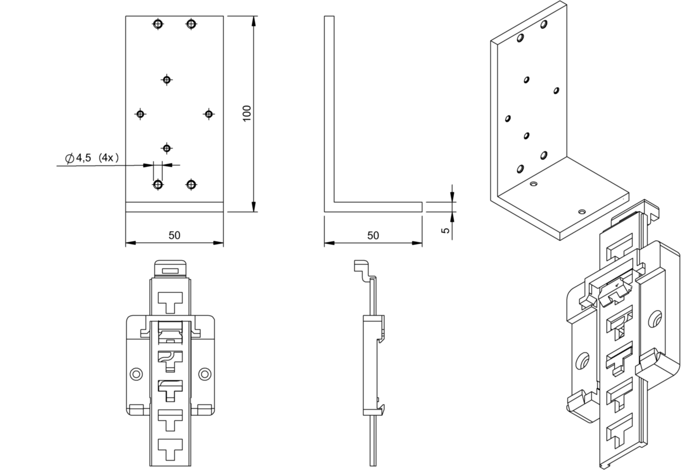 BAM012L (BIS Z-HW-001) RFID 시스템 브래킷 - BALLUFF