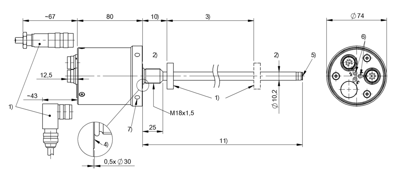 BTL33NJ (BTL7-E504-M3250-TB2-NEX-S32) Magnetostrictive linear position ...