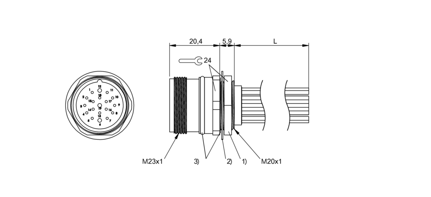 BCC0E1C (BCC M65L-0000-D0-RM079-020) Receptacles - BALLUFF