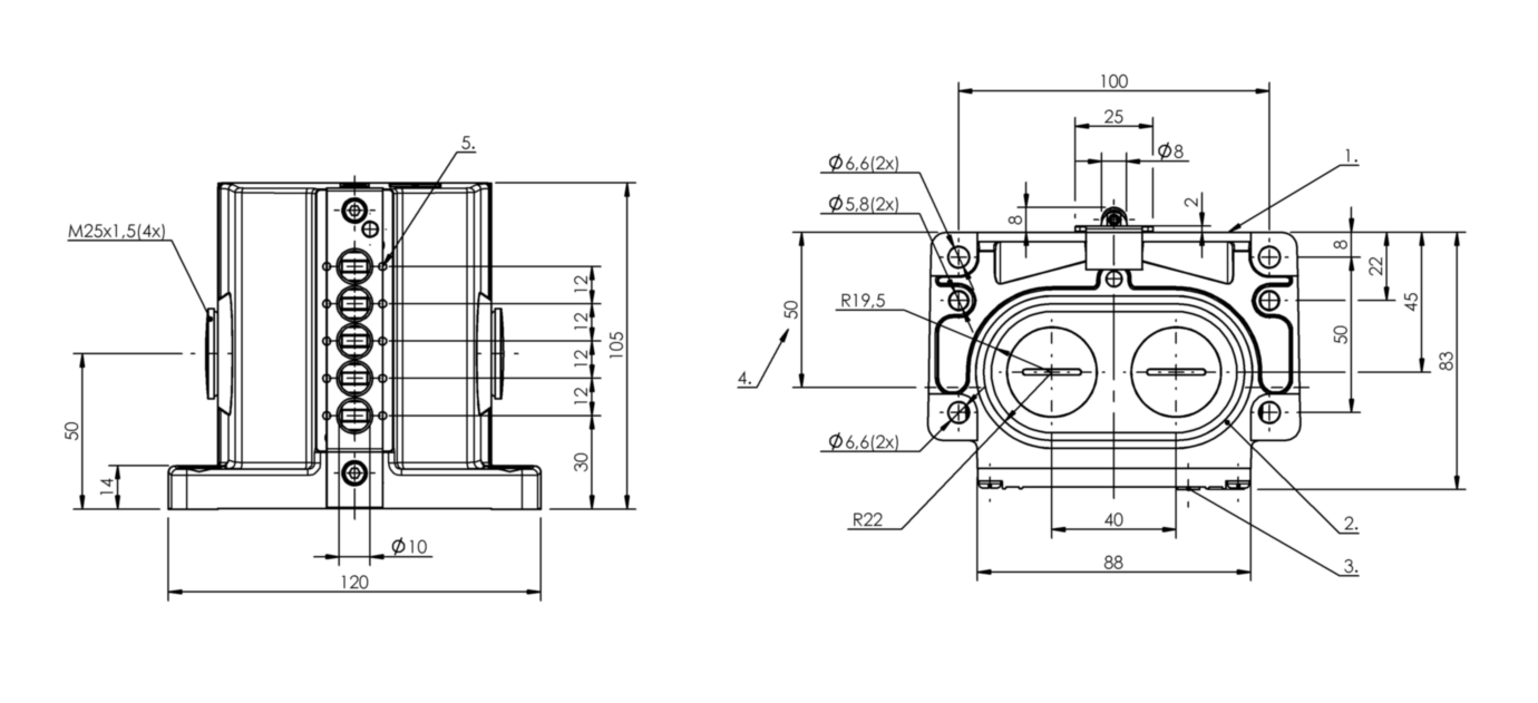 BNS04NT (BNS 823-D05-L12-100-22-05-FC) Mechanical multiple position ...